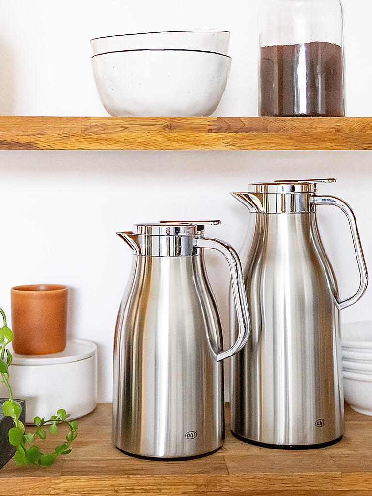 ALFI Thermoskanne - Isolierkanne 1,5l SKYLINE Edelstahl Matt silber