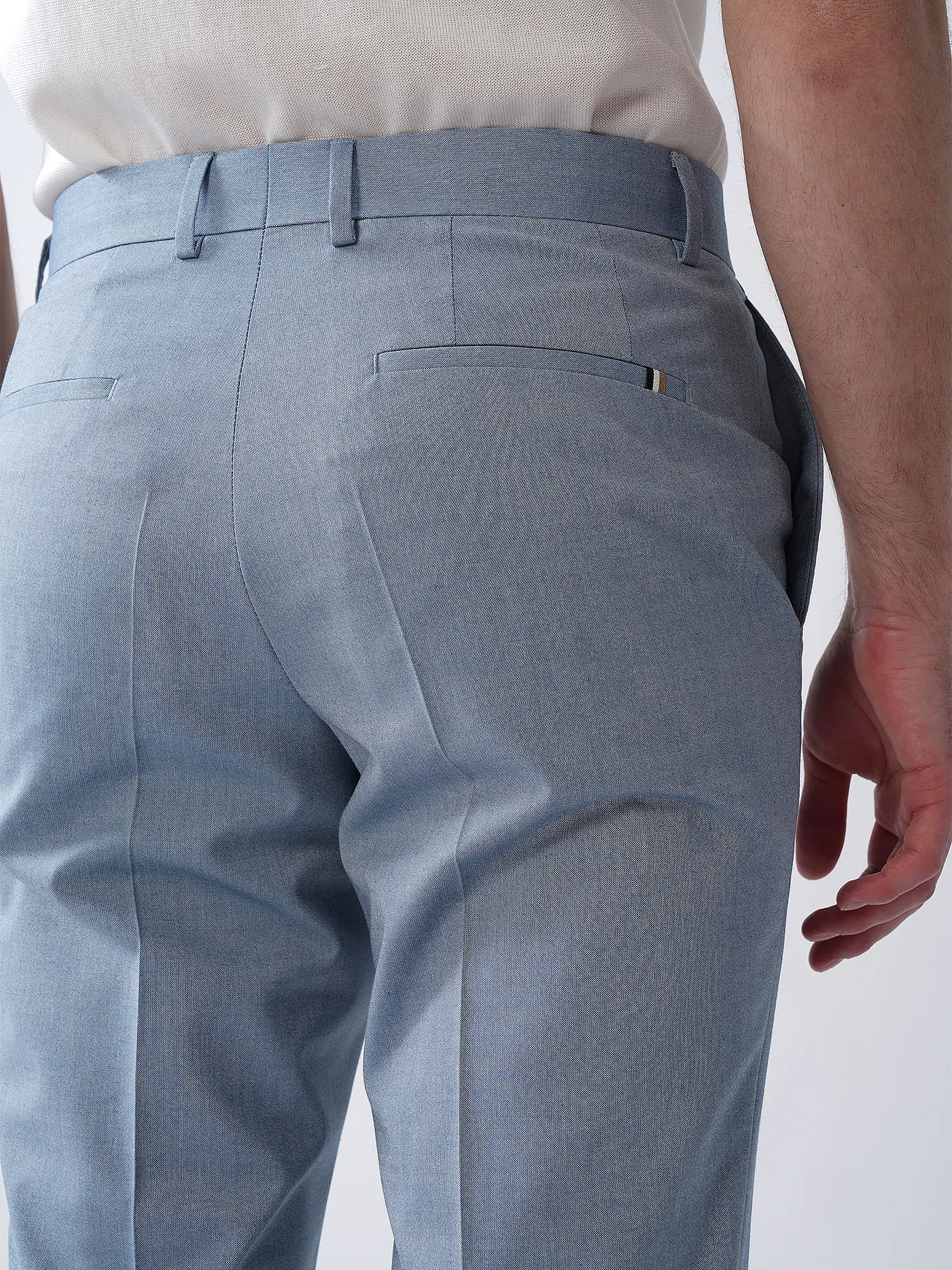 BOSS Anzughose Slim Fit H-GENIUS hellblau