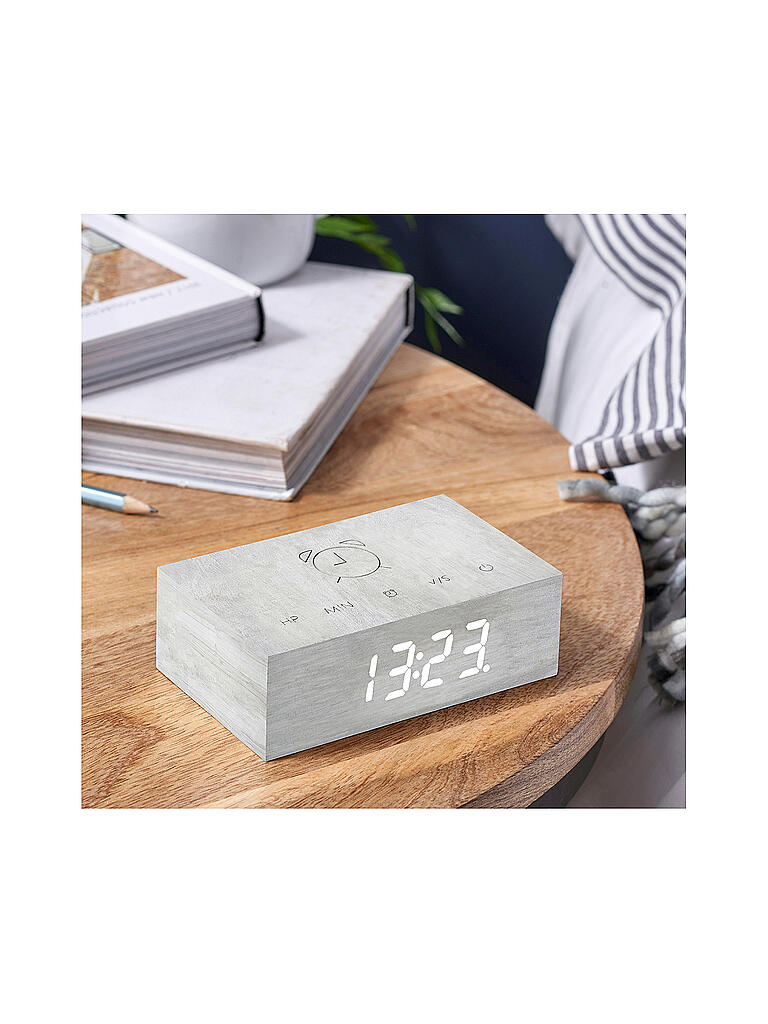 GINGKO Flip Click Clock White Birch weiss