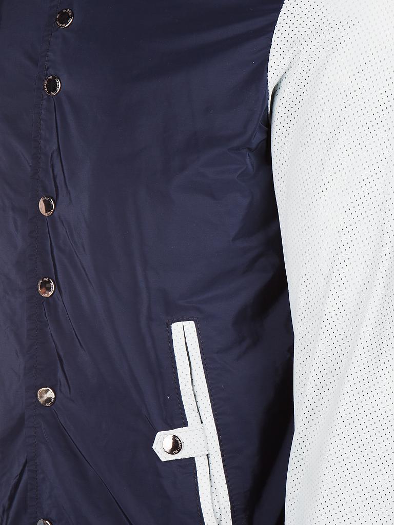 HAMAKI HO Leder-Blousonjacke blau