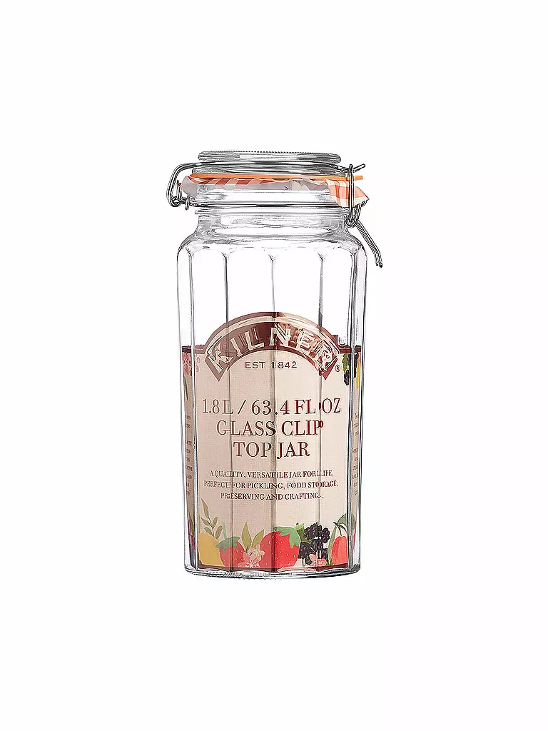 KILNER Drahtbügelglas Kilner facettiert 1,8l transparent