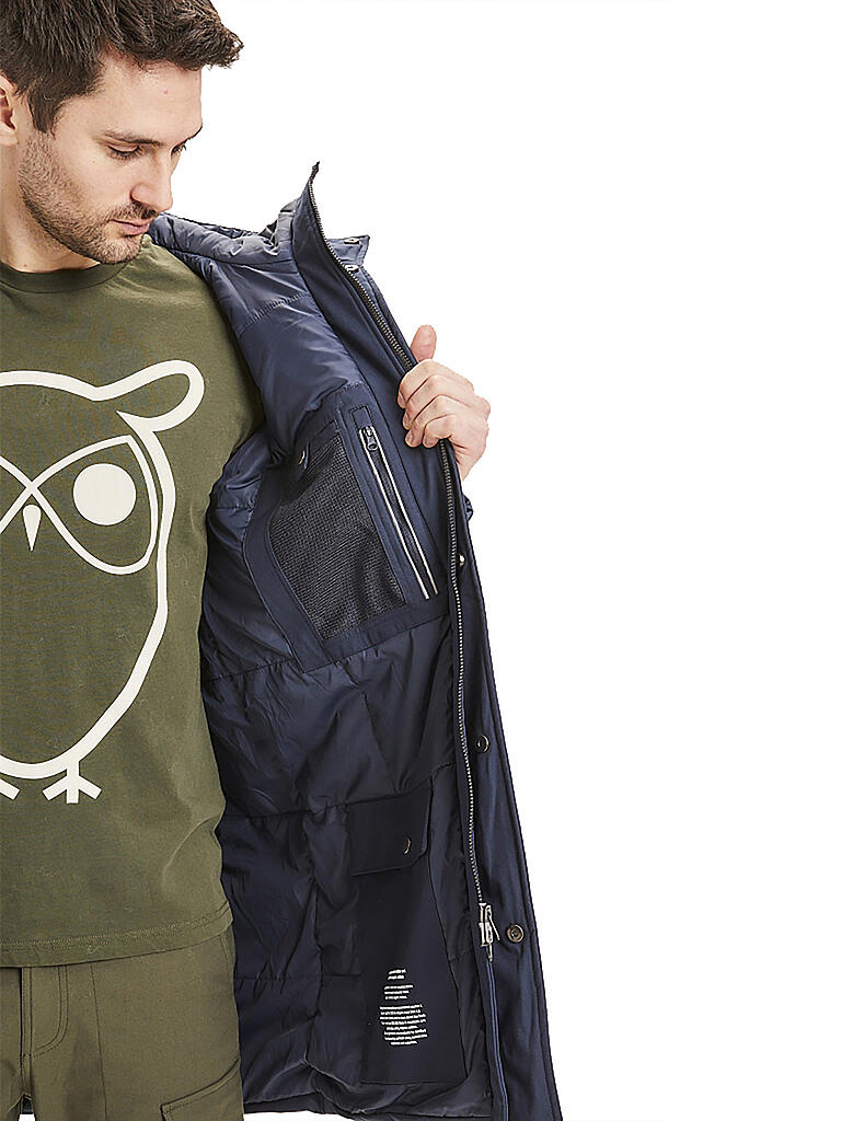 KNOWLEDGE COTTON APPAREL Softshell Parka blau