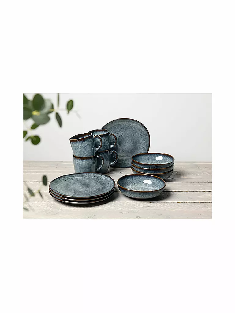LIKE BY VILLEROY & BOCH Frühstücksset 12tlg Lave Gris grau