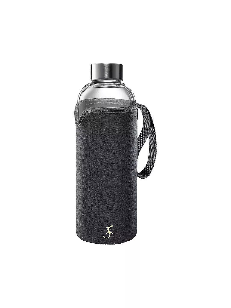 LURCH Glasflasche mit Iso-Hülle 0,75l schwarz transparent