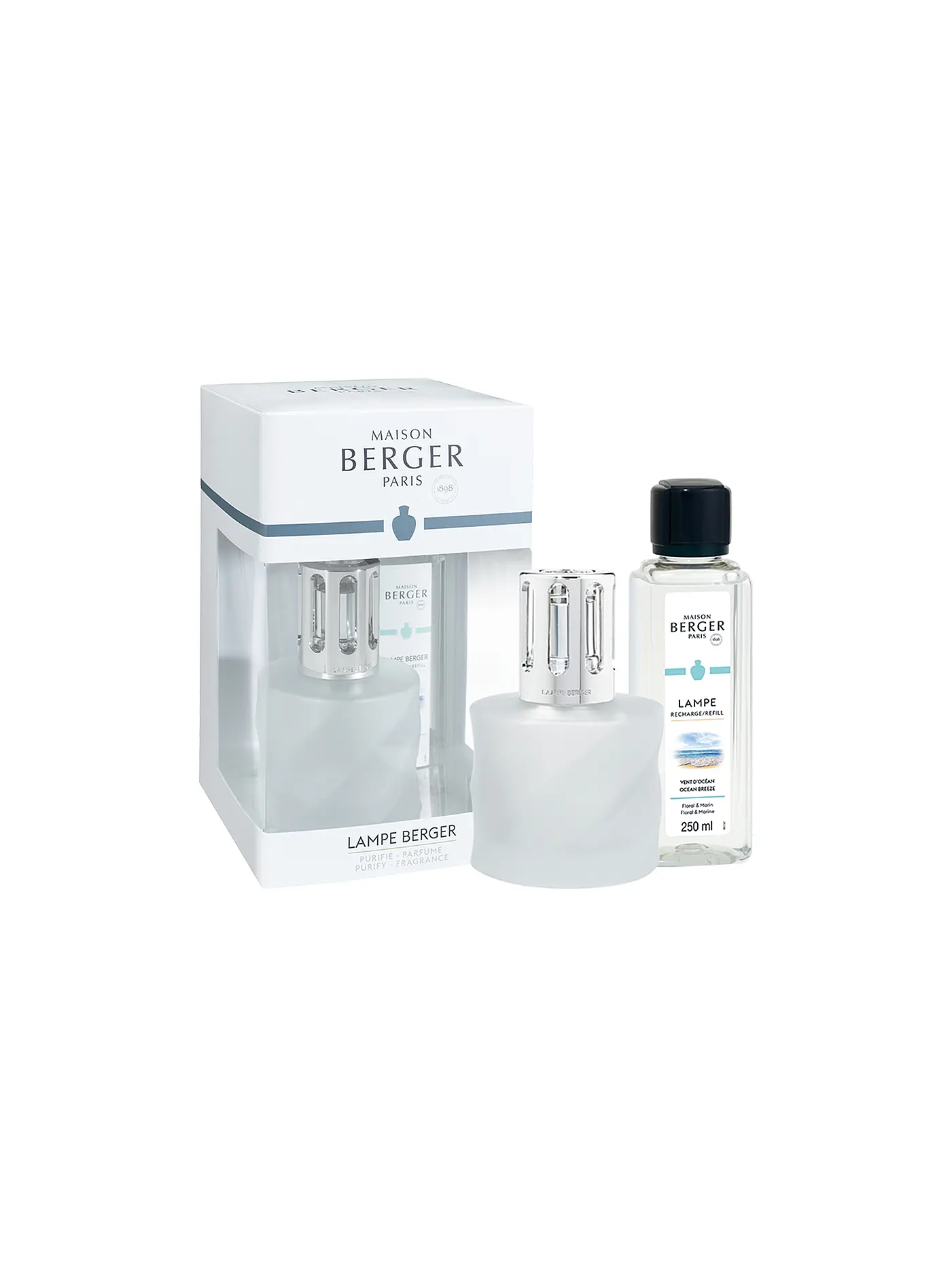MAISON BERGER PARIS Set Flacon Spirale Givree 250ml Vent de Ocean hellgrau