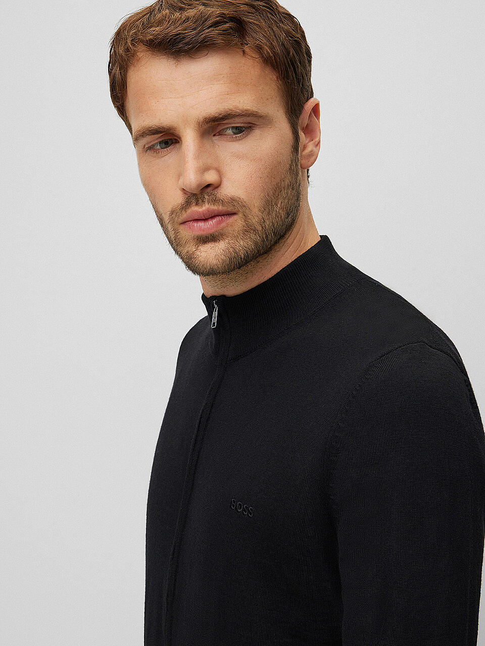 BOSS Strickjacke BALONSO-L schwarz