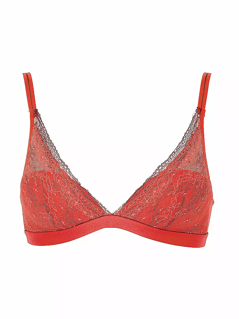 PASSIONATA Triangel BH ohne Bügel bright poppy / fig rot