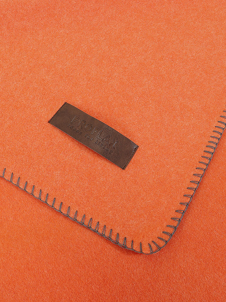PROFLAX Wohndecke - Plaid 160x200cm Secret Mandarin orange