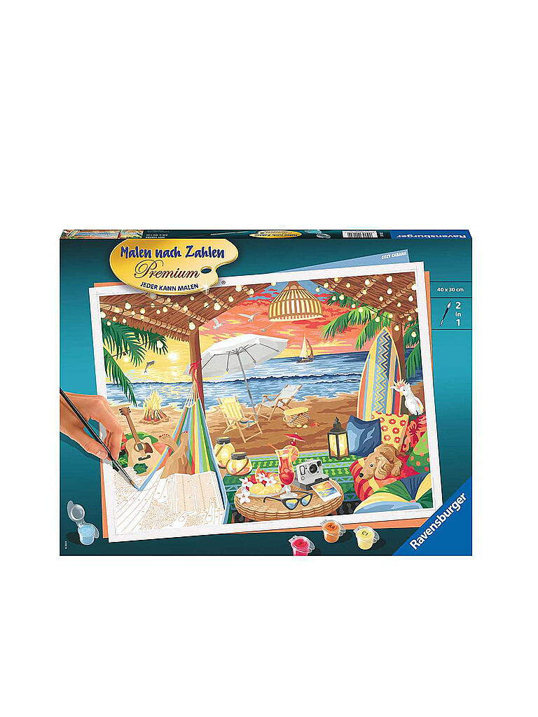 RAVENSBURGER Malen nach Zahlen - Cozy Cabana keine Farbe