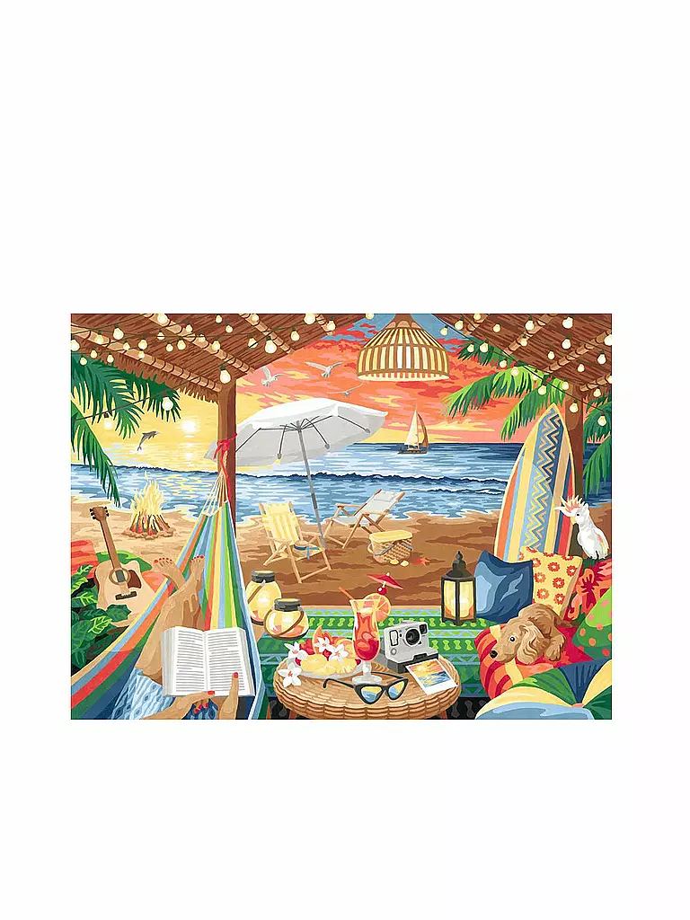 RAVENSBURGER Malen nach Zahlen - Cozy Cabana keine Farbe