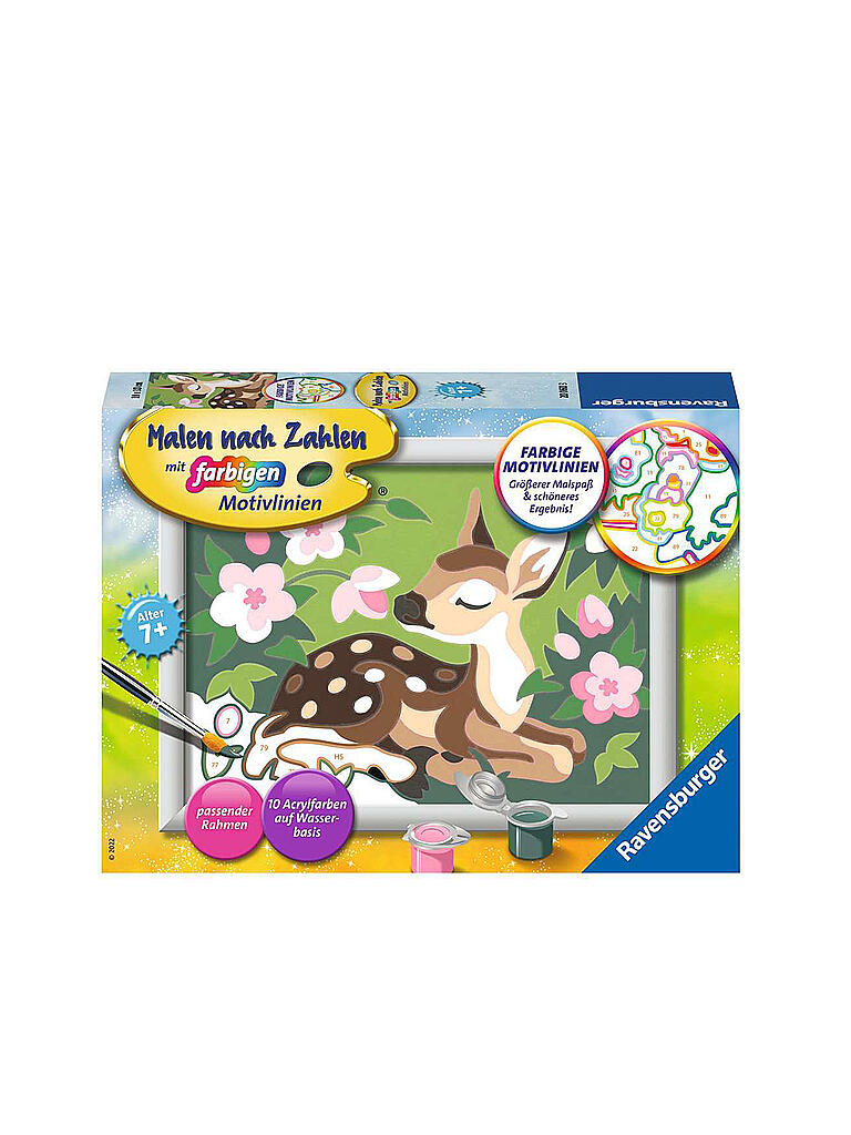 RAVENSBURGER Malen nach Zahlen - Kleines Reh keine Farbe