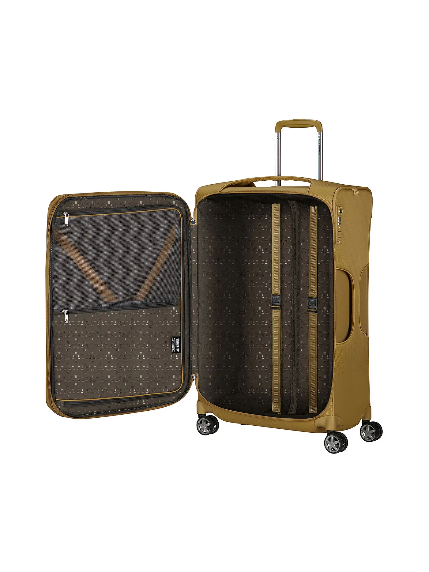 SAMSONITE Trolley D'LITE SPINNER 71cm erweiterbar mustard yellow senf