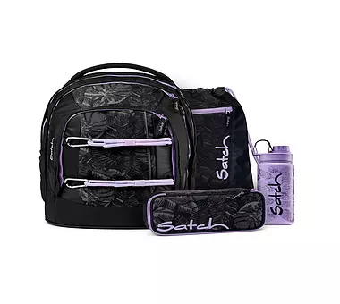 SATCH Schulrucksack Set 4-tlg PACK Betty Grey grau