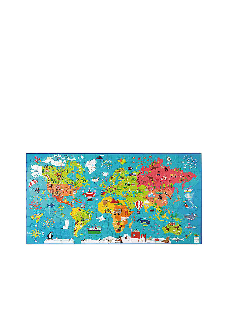SCRATCH Puzzle XXL Weltkarte 150 Teile keine Farbe