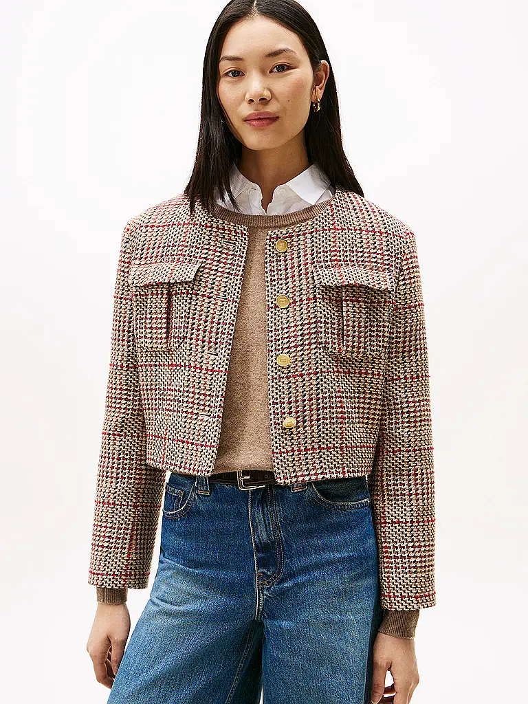 TOMMY HILFIGER Jäckchen TWEED LADY braun