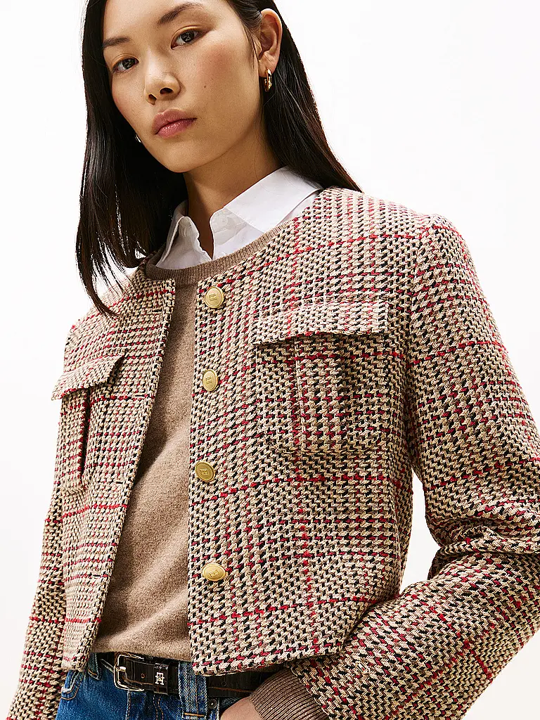 TOMMY HILFIGER Jäckchen TWEED LADY braun