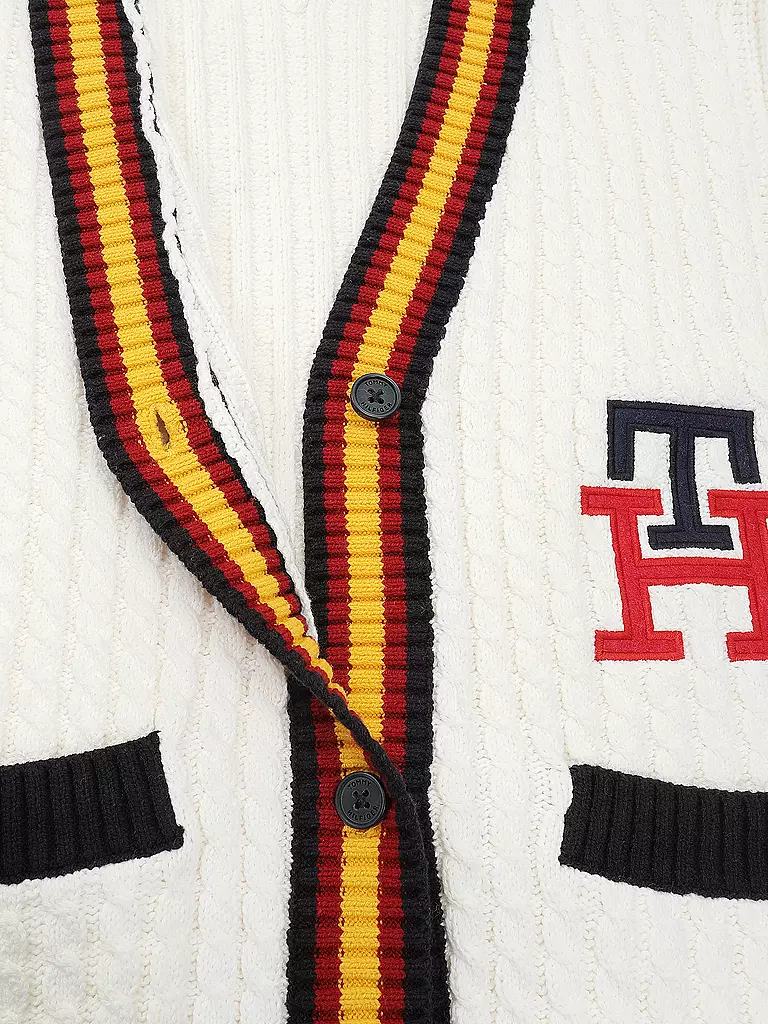 TOMMY HILFIGER Mädchen Cardigan weiss
