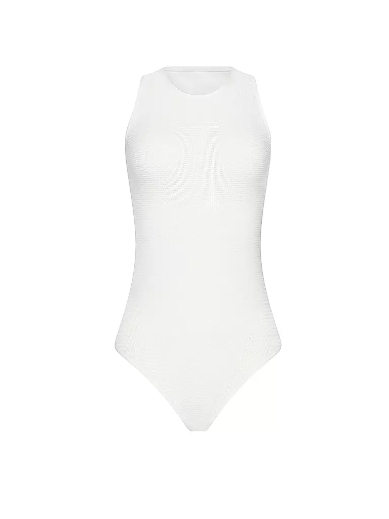 WOLFORD Body GRID NET white weiss