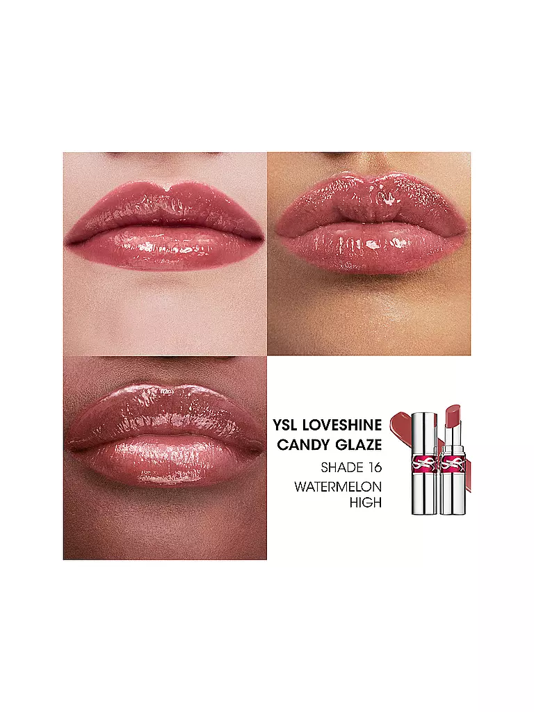 YVES SAINT LAURENT Loveshine Candy Glaze Lipgloss-Stick (16 Watermelon ...