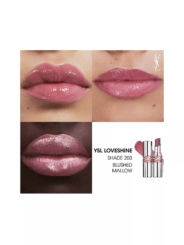 YVES SAINT LAURENT Loveshine Lippenstift (203 Blushed Mallow) rosa